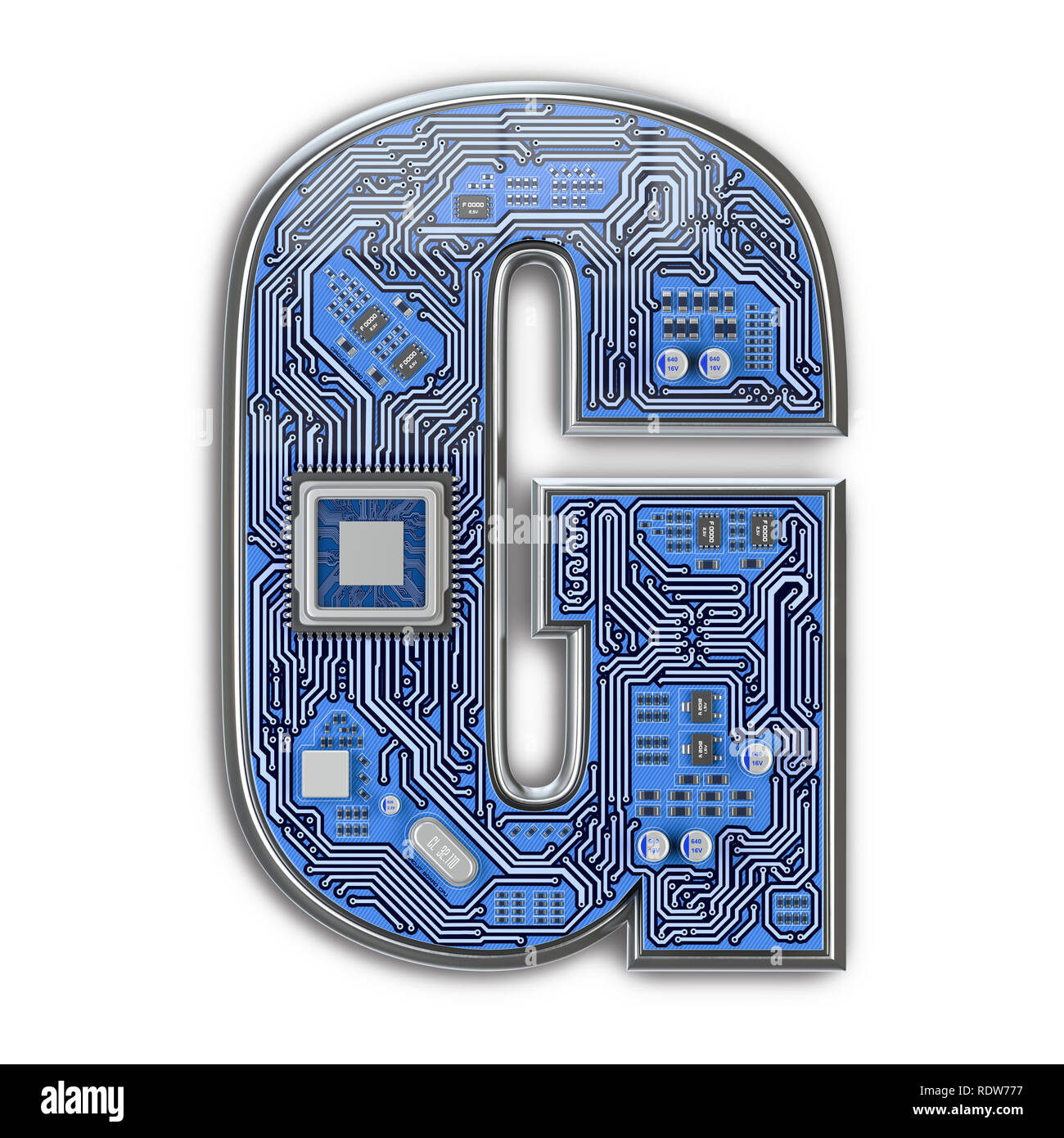 Circuit Board Alphabet