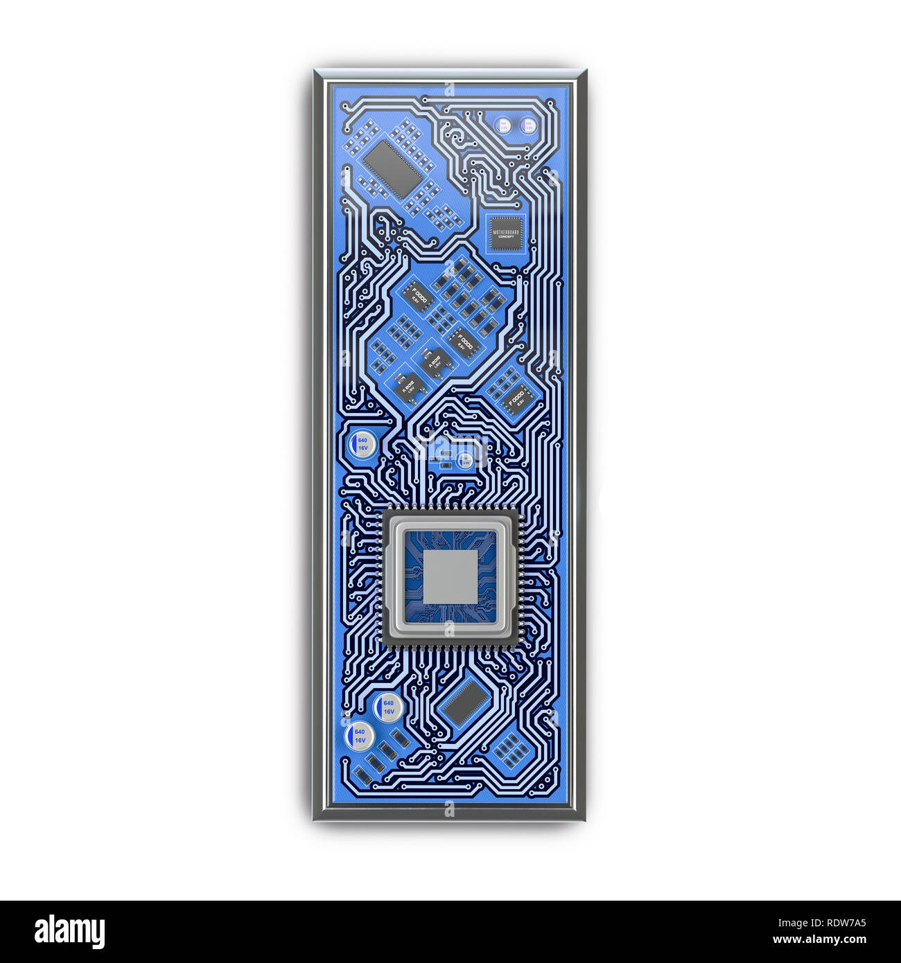 Letter I. Alphabet in circuit board style. Digital hi-tech letter ...