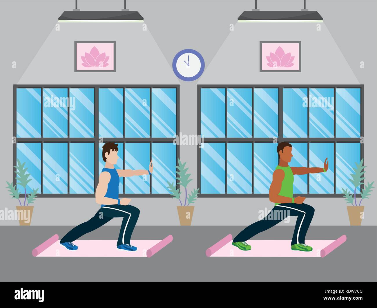 Young fit men Stock Vector Images - Alamy