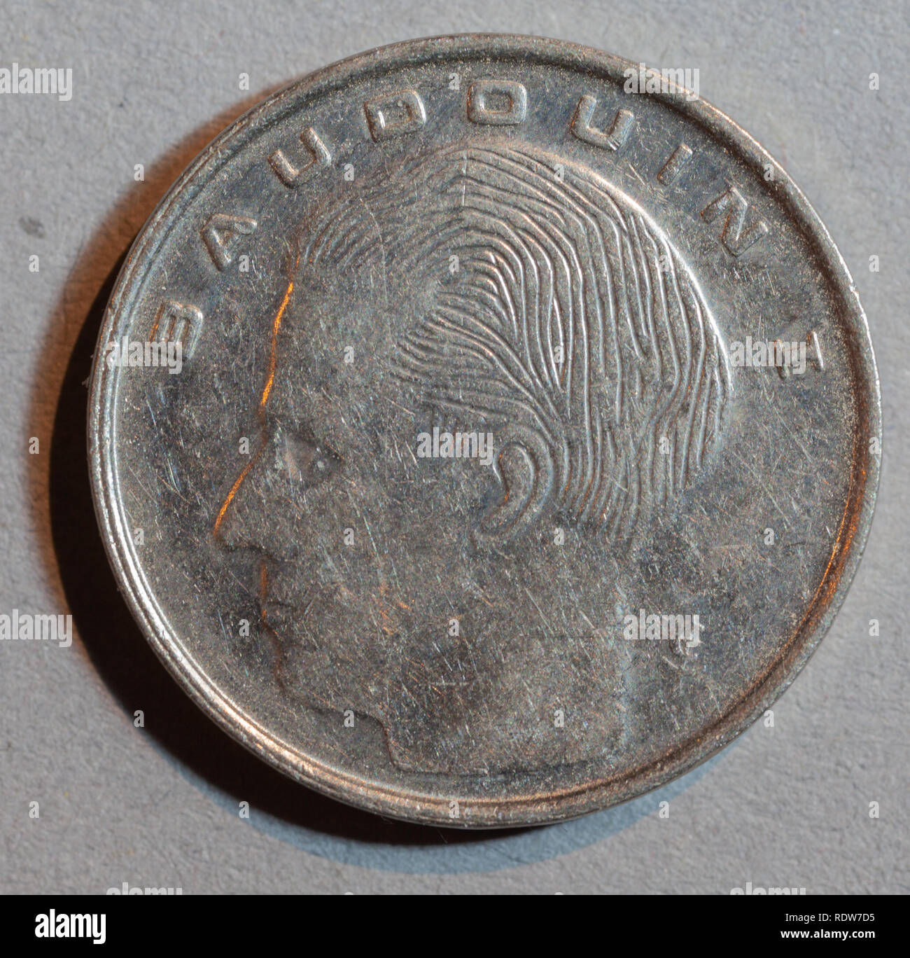 Former Belgian currency 1 franque Stock Photo - Alamy