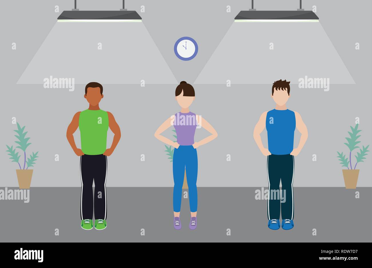 fit friends doing exercise Stock Vector Image & Art - Alamy