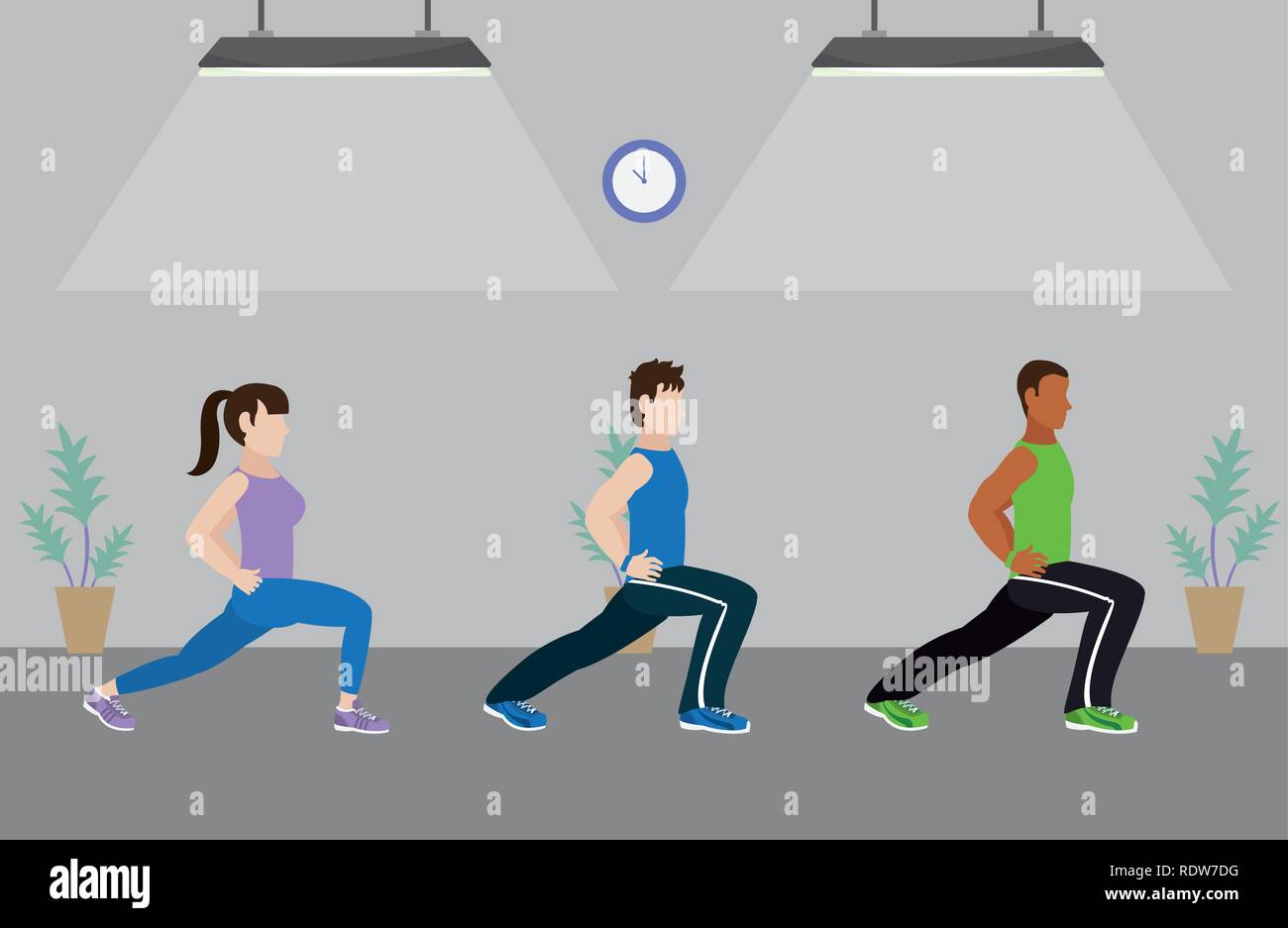 fit friends doing exercise Stock Vector Image & Art - Alamy