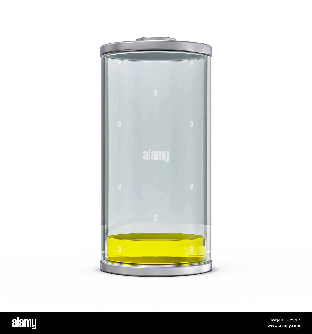Battery icon with yellow charge indicator. 3D rendering Stock Photo - Alamy