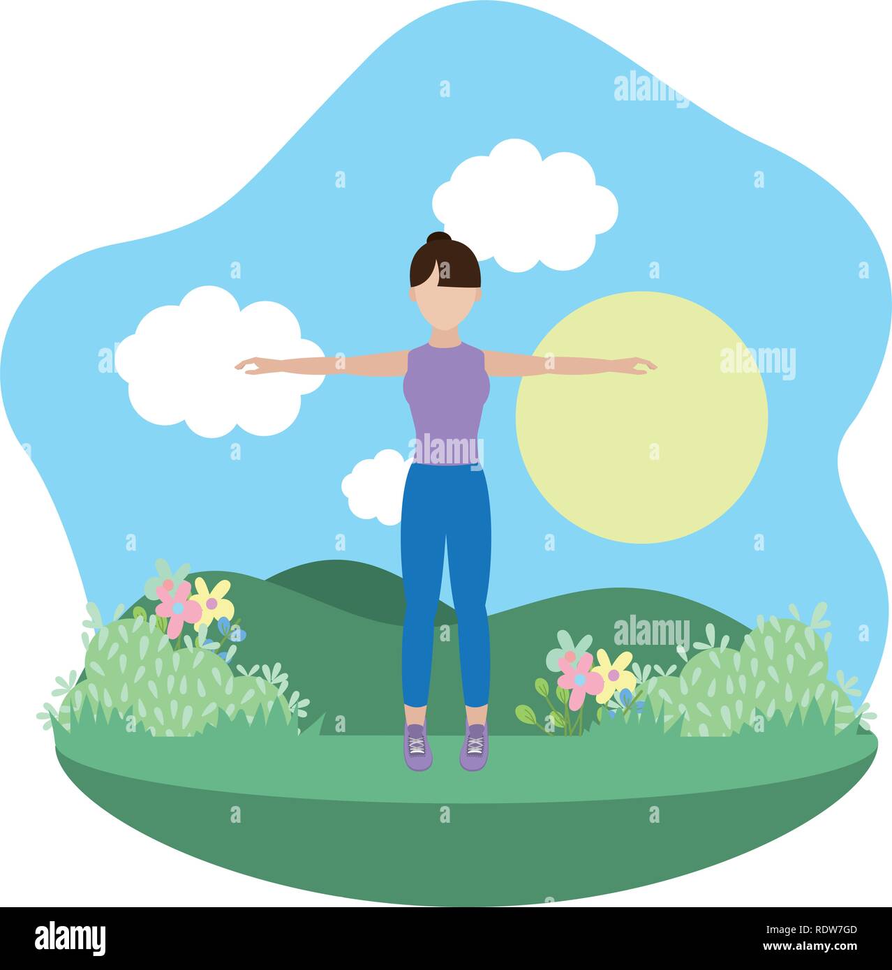 fit woman doing exercise Stock Vector Image & Art - Alamy