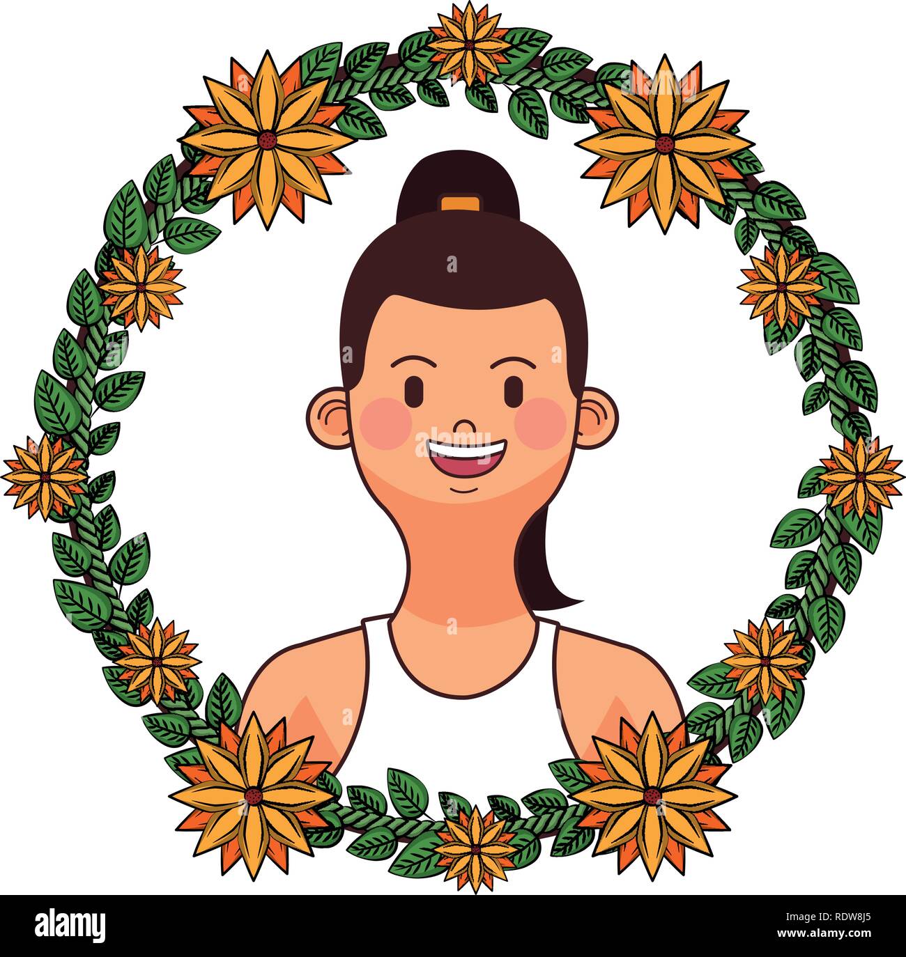 young woman upperbody cartoon Stock Vector Image & Art - Alamy