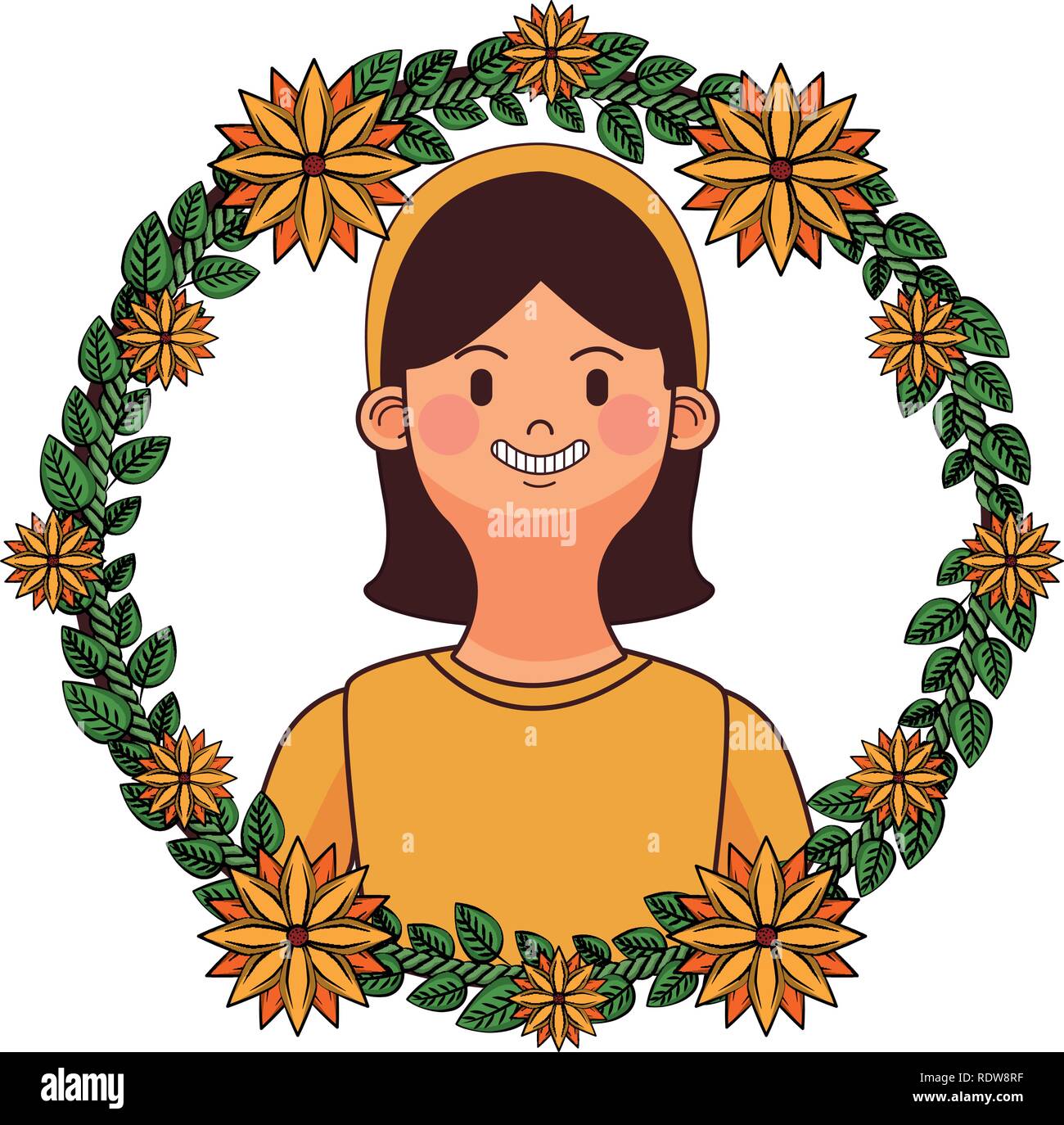 young woman upperbody cartoon Stock Vector Image & Art - Alamy