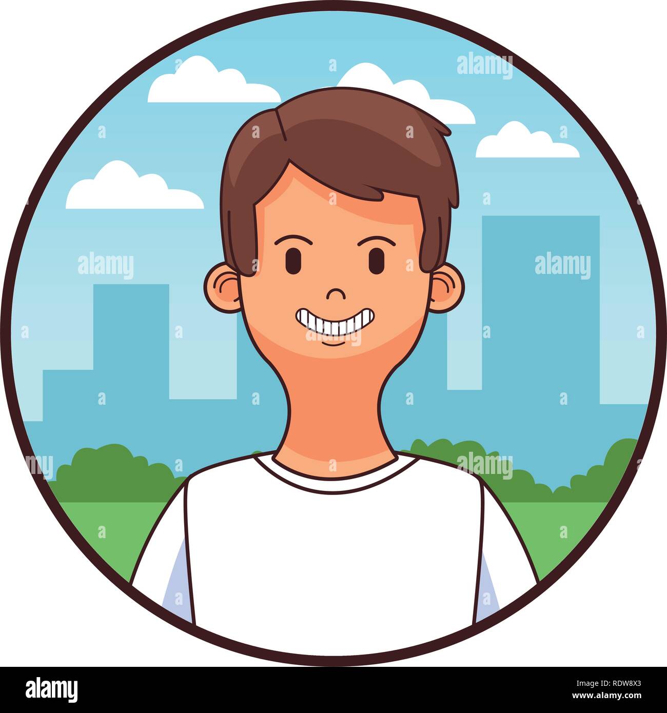 young man upperbody cartoon Stock Vector Image & Art - Alamy