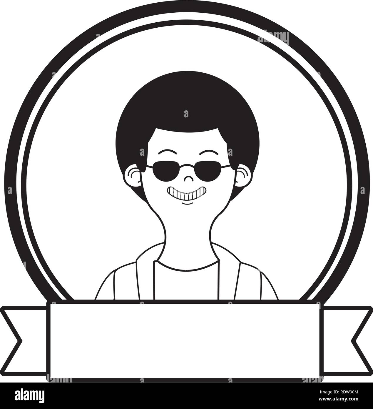 young man upperbody cartoon Stock Vector Image & Art - Alamy