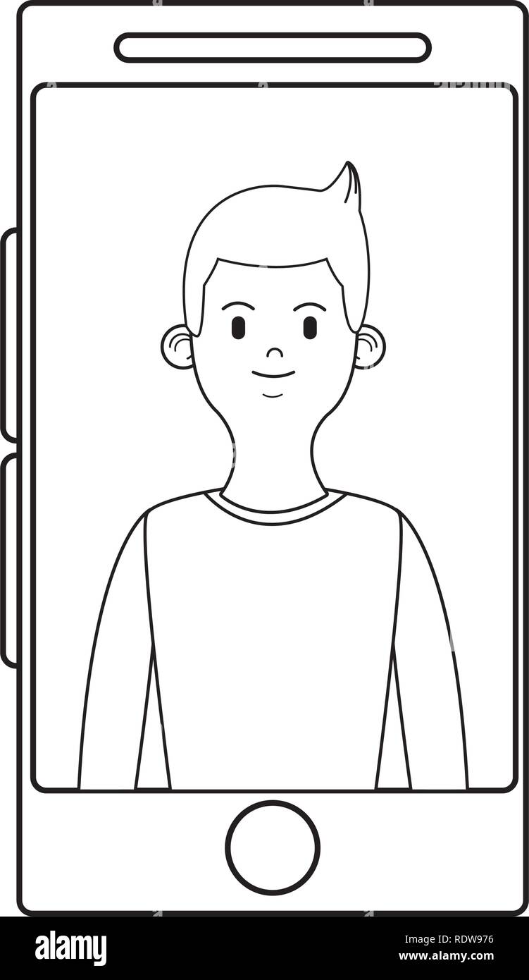 young man upperbody cartoon Stock Vector Image & Art - Alamy