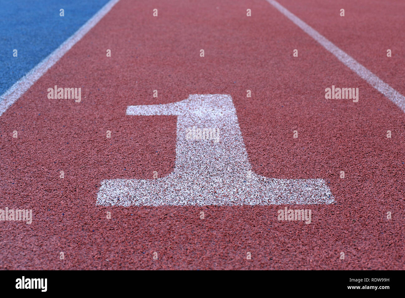 Running track lanes finish hi-res stock photography and images - Alamy