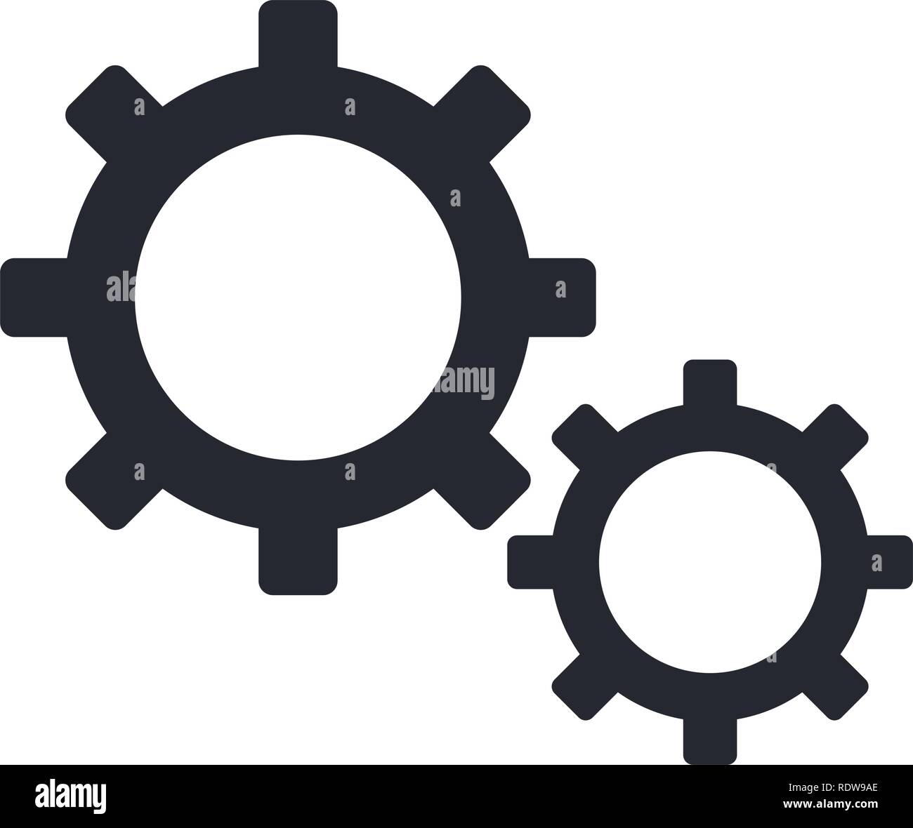 technology gears support cartoon Stock Vector Image & Art - Alamy