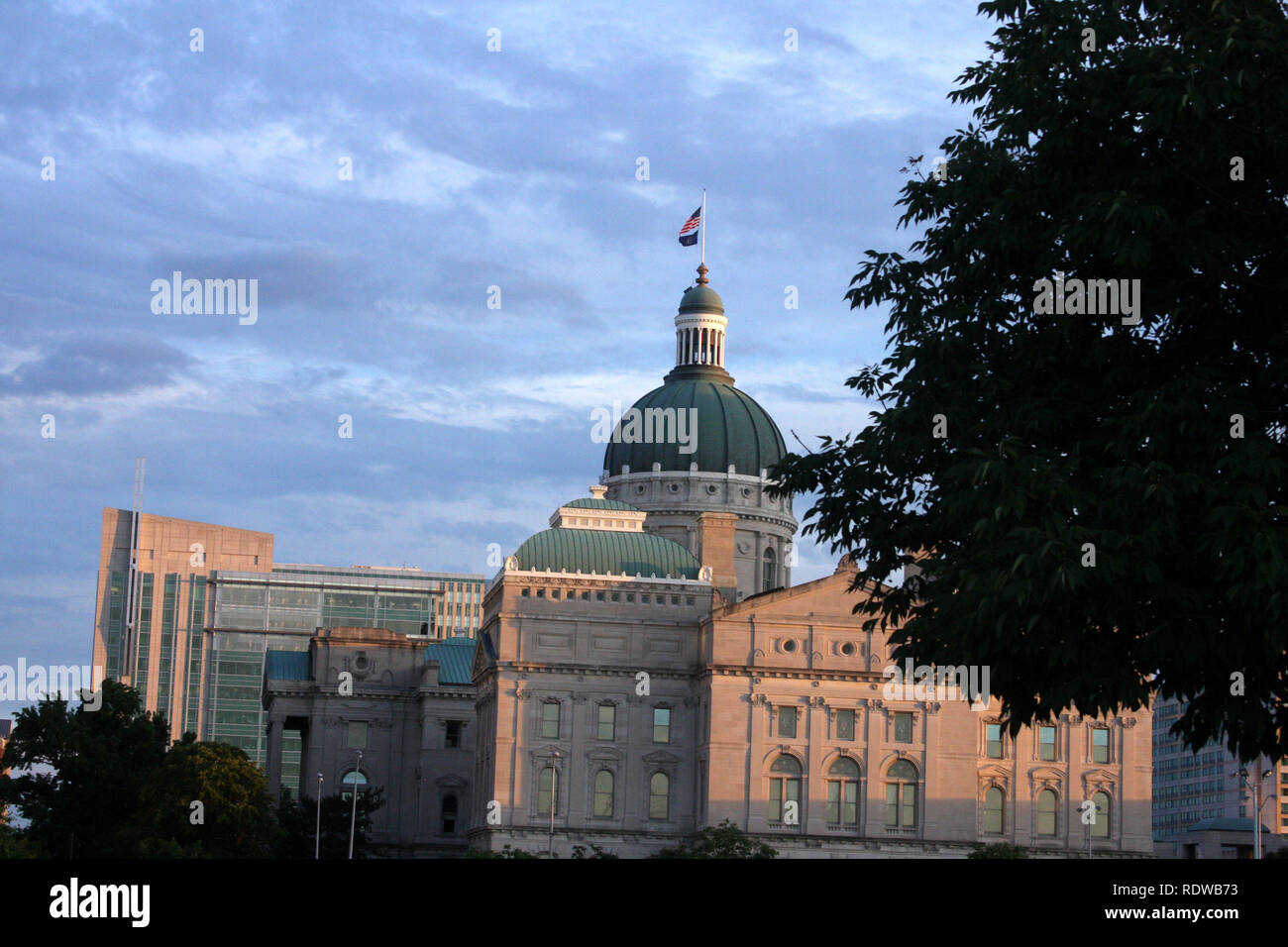 The Indiana Statehouse, as viewed from the Soldiers' and Sailors ...