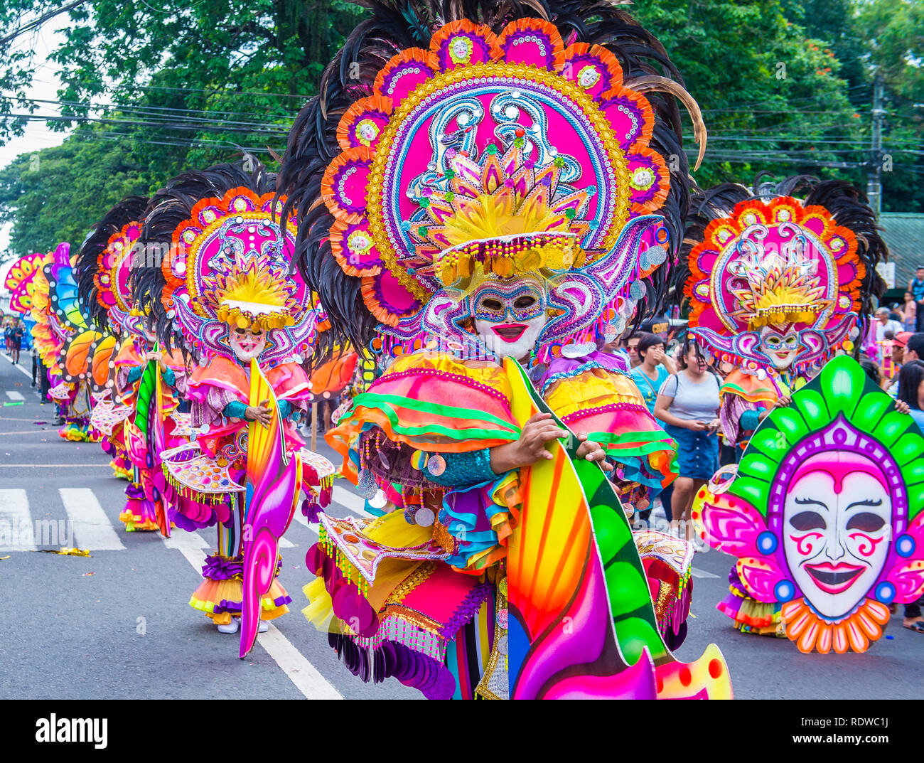 Participants in the Masskara Festival in Bacolod Philippines Stock ...