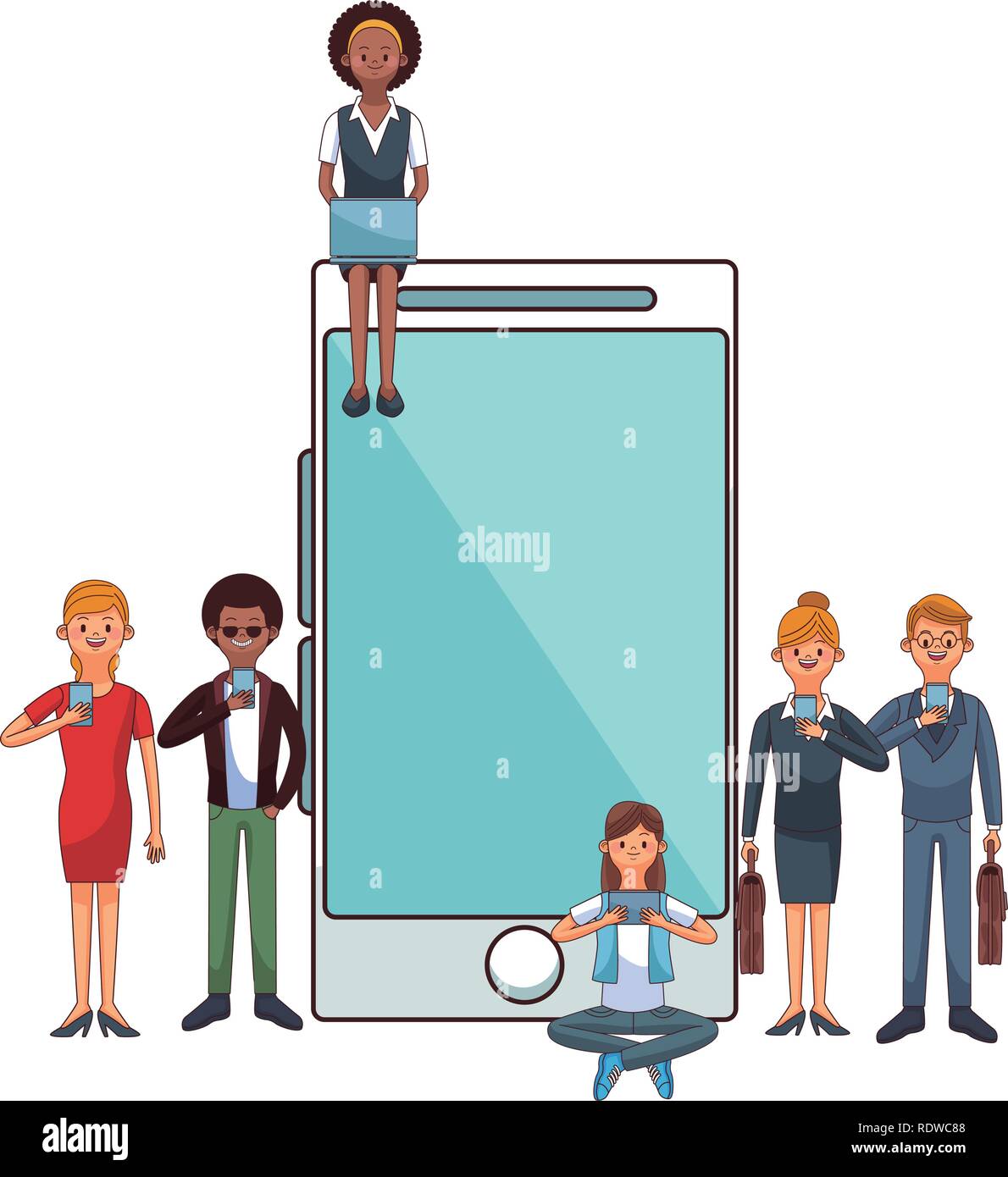 group of friends cartoon Stock Vector Image & Art - Alamy