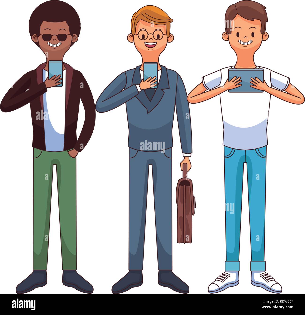 young men cartoon Stock Vector Image & Art - Alamy