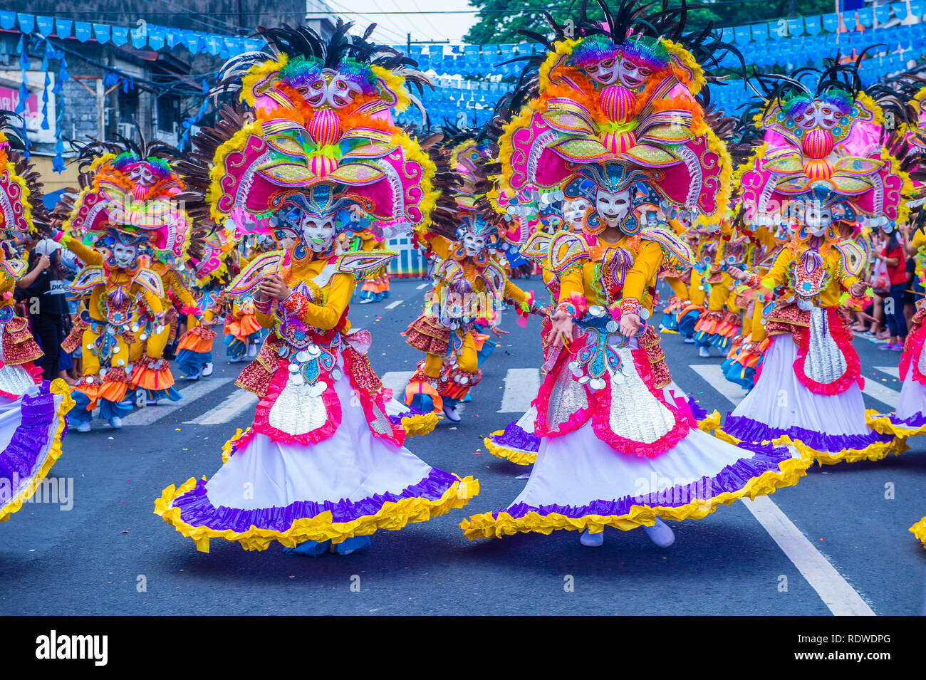 Participants in the Masskara Festival in Bacolod Philippines Stock ...