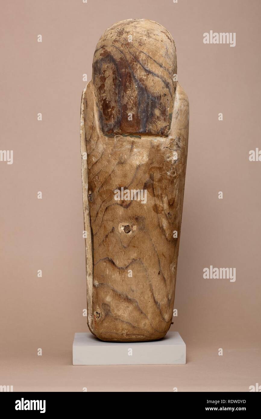 Anthropoid-coffin-form canopic container inscribed with the name of ...
