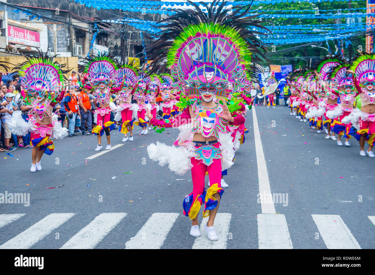Participants in the Masskara Festival in Bacolod Philippines Stock ...