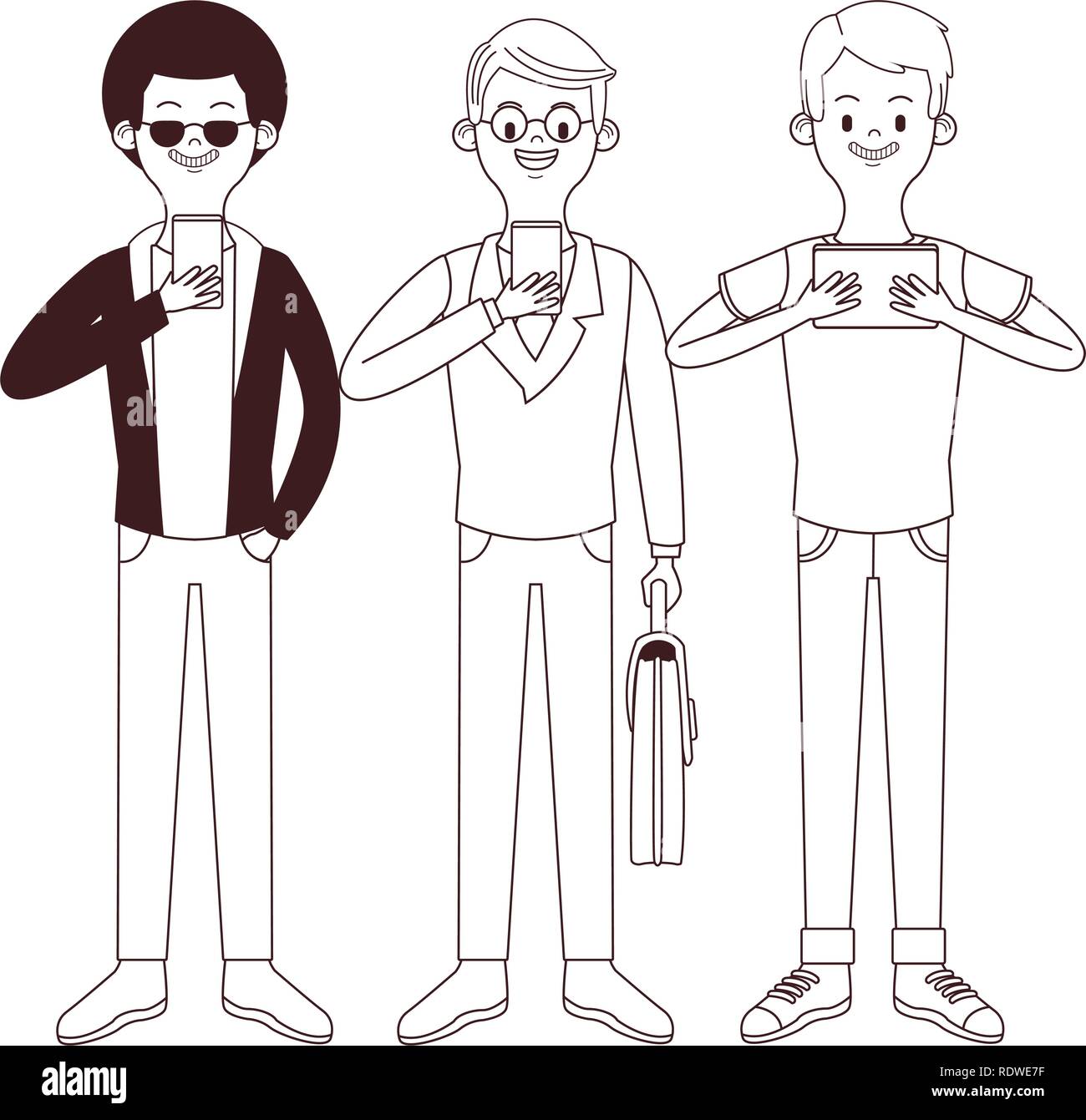 young men cartoon Stock Vector Image & Art - Alamy