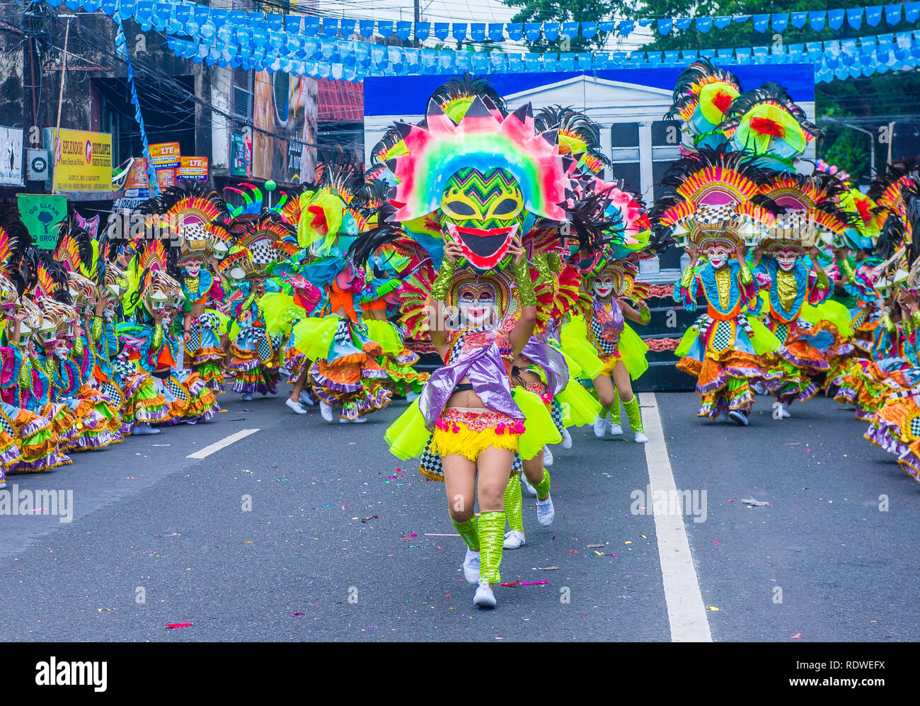 Participants in the Masskara Festival in Bacolod Philippines Stock ...