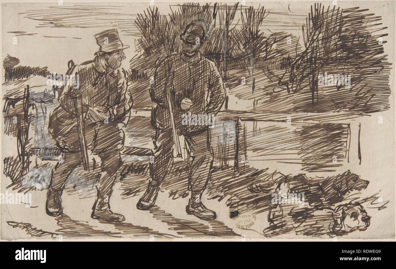 Anticipation (Drawing for Punch Stock Photo - Alamy