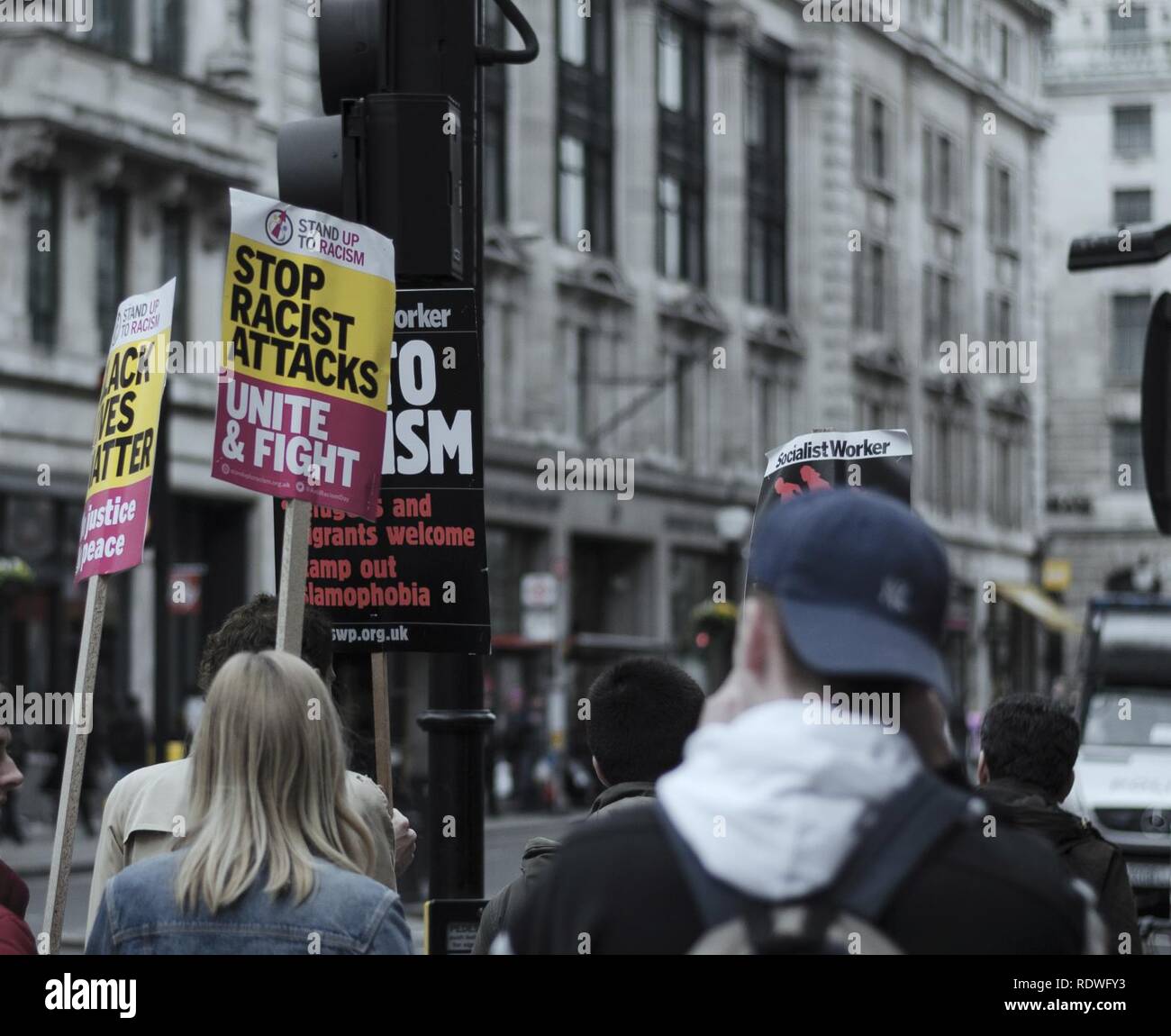 anti-racism protesters in London Stock Photo - Alamy