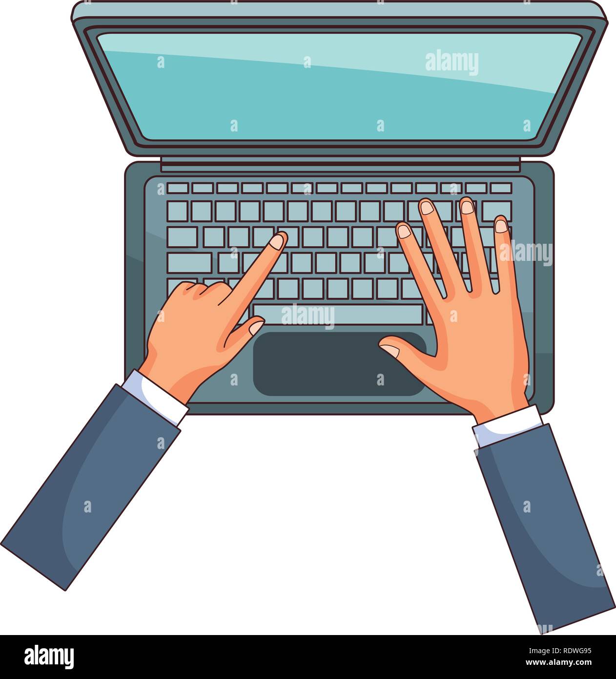 technology laptop cartoon Stock Vector Image & Art - Alamy