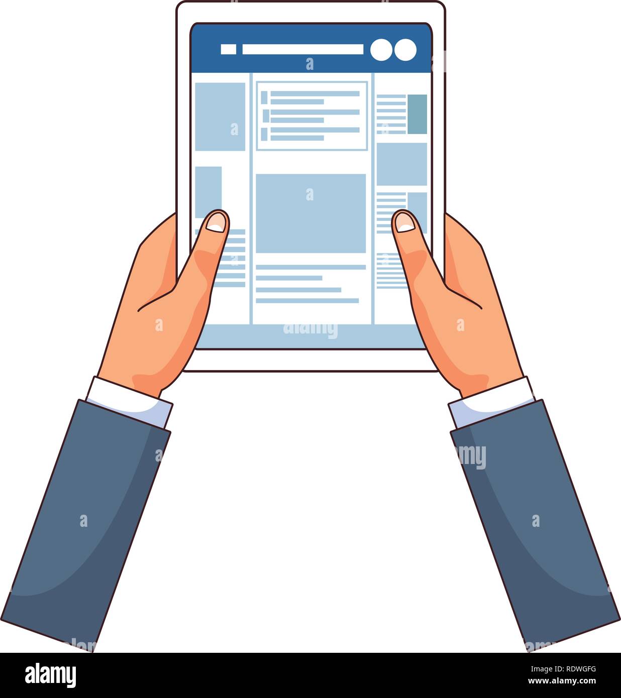 technology tablet cartoon Stock Vector Image & Art - Alamy