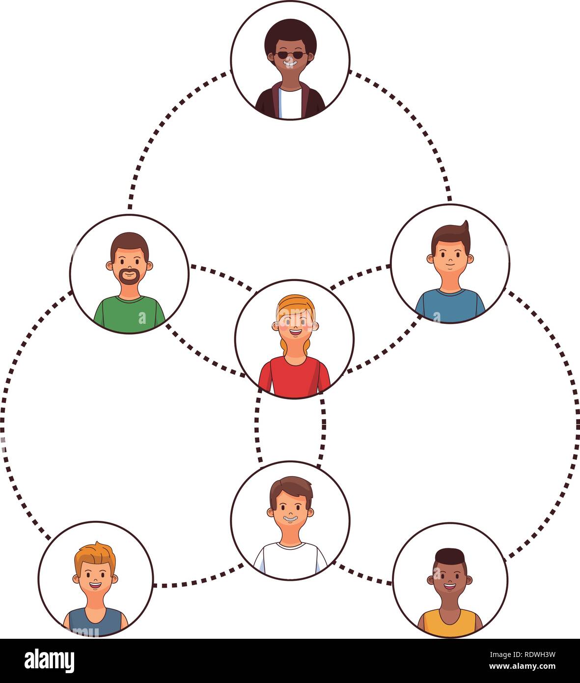 Diversity people connection digital Stock Vector Images - Alamy