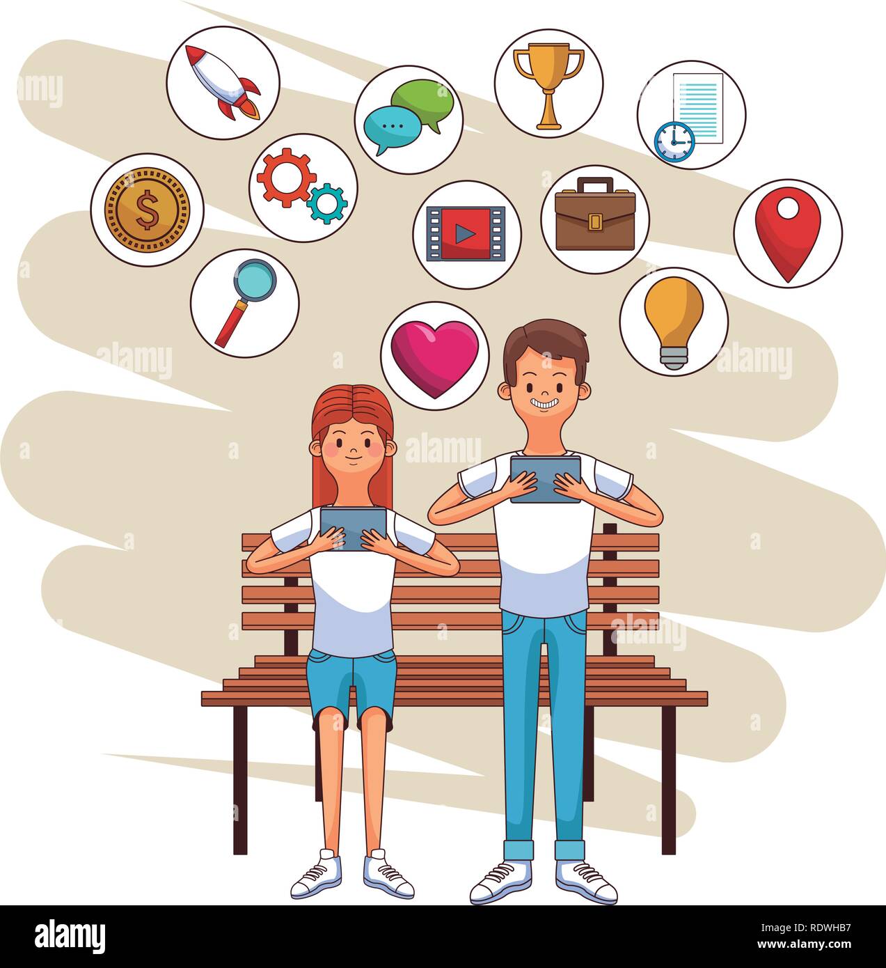 social media icons cartoon Stock Vector Image & Art - Alamy