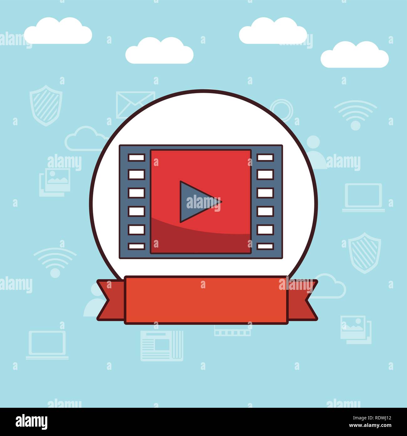 technology media player cartoon Stock Vector Image & Art - Alamy