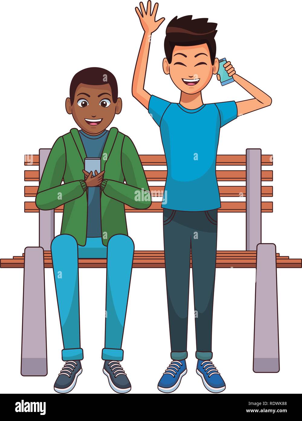 young men cartoon Stock Vector Image & Art - Alamy