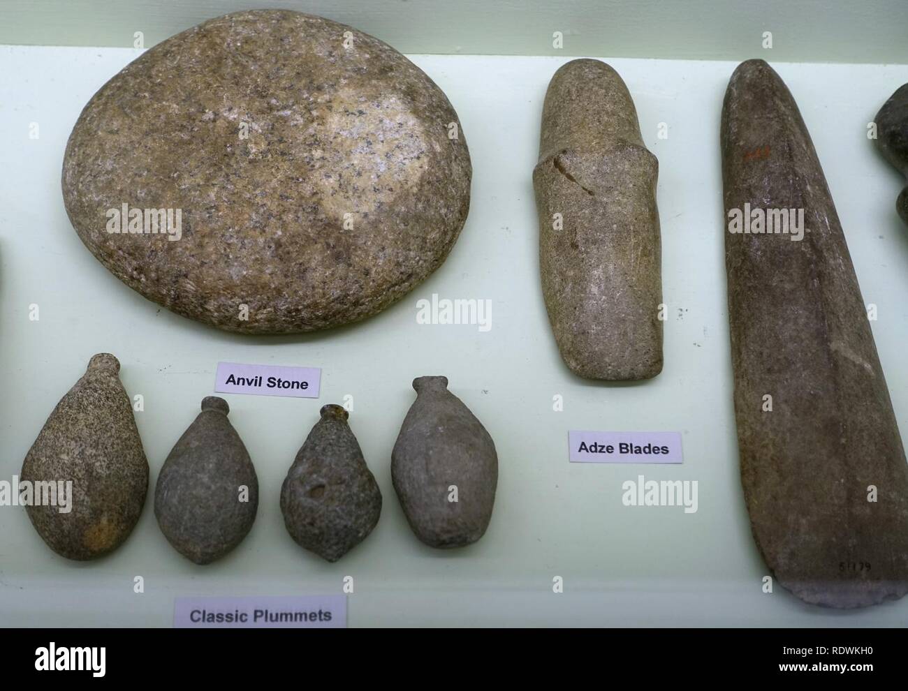 Anvil stone, adze blades, and classic plummets - Middle Archaic ...