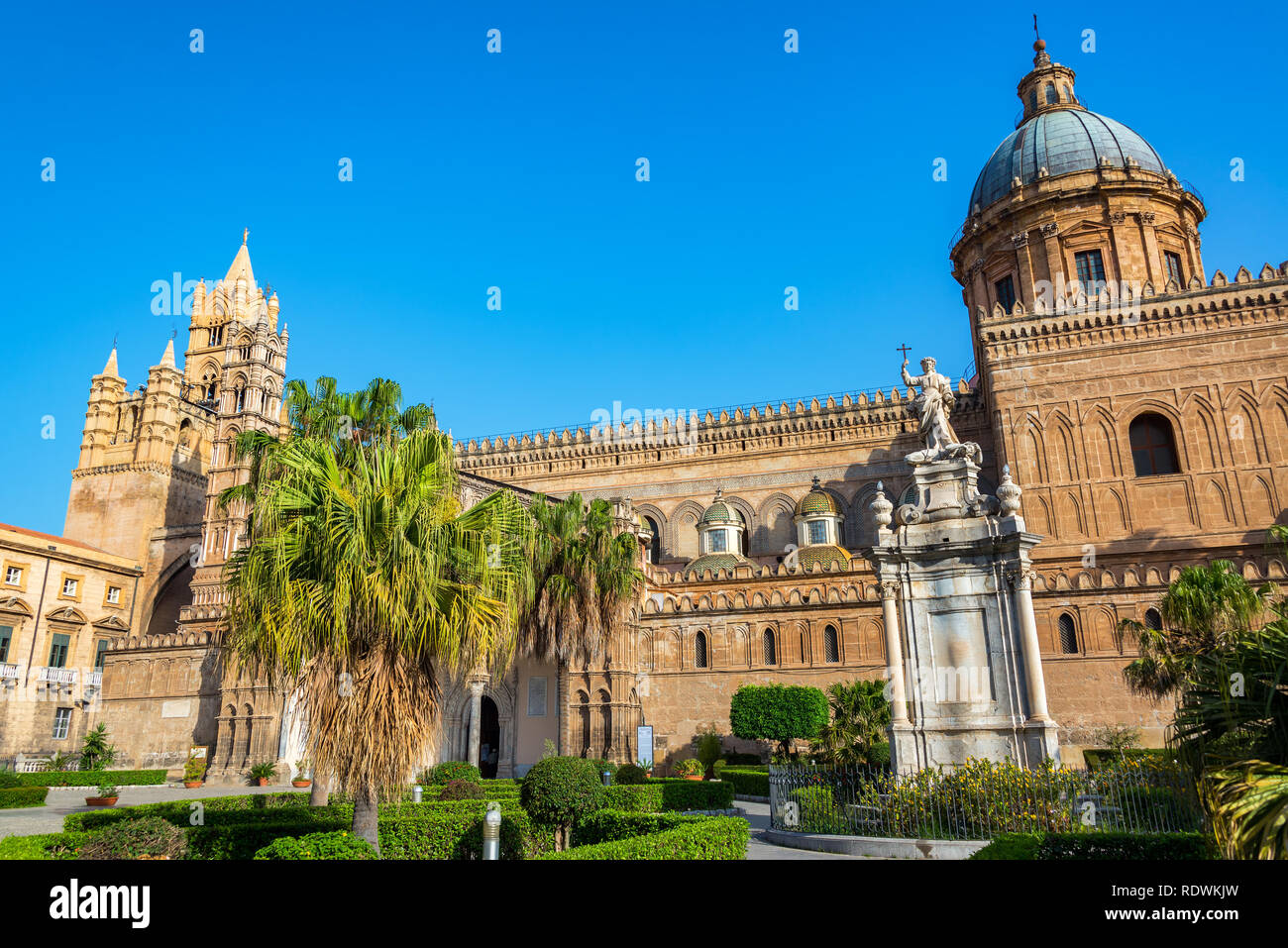 View of the stunning cathedral in Palermo, Italy Stock Photo - Alamy