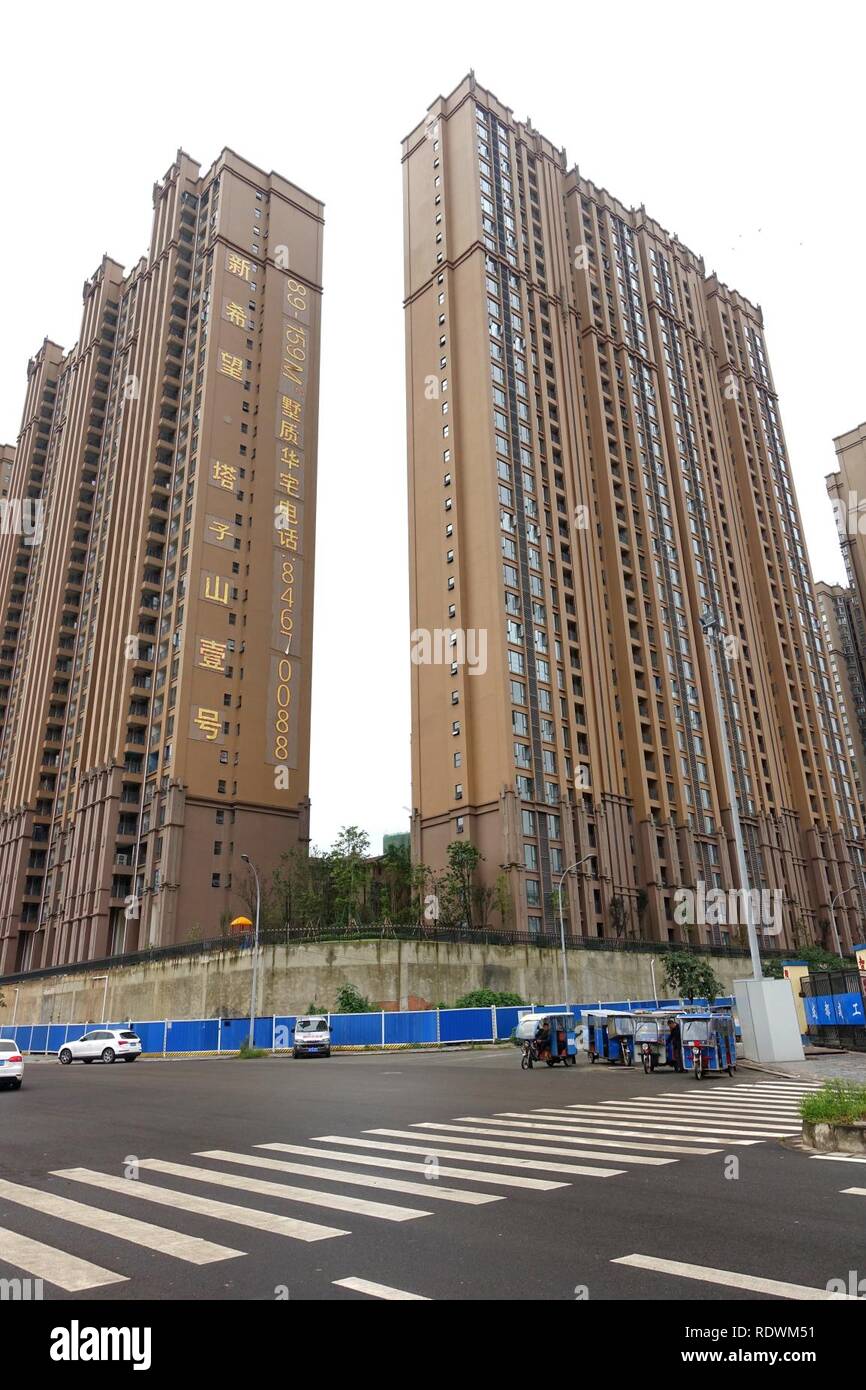 Apartment block - Chengdu, China Stock Photo - Alamy