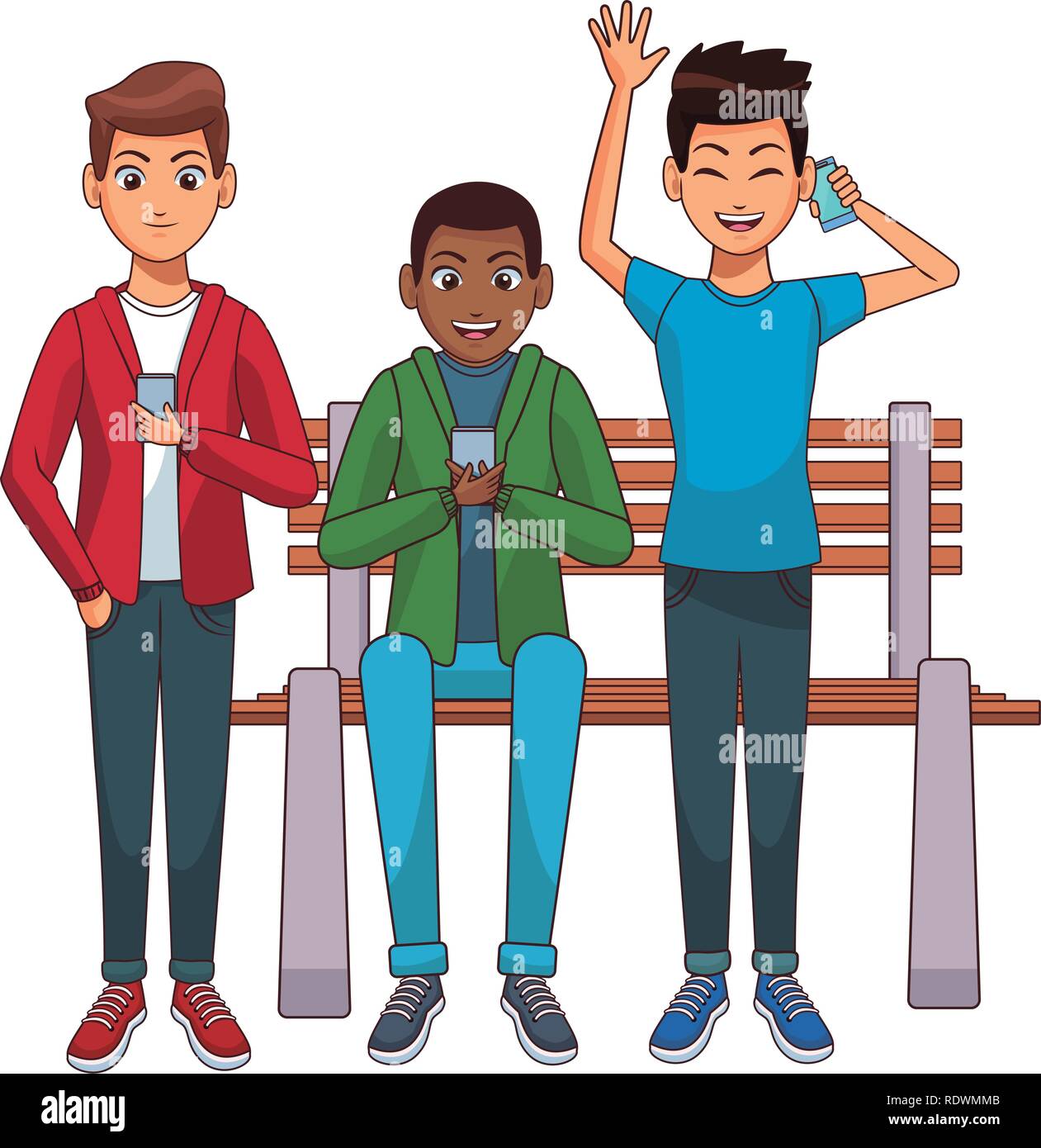 young men cartoon Stock Vector Image & Art - Alamy