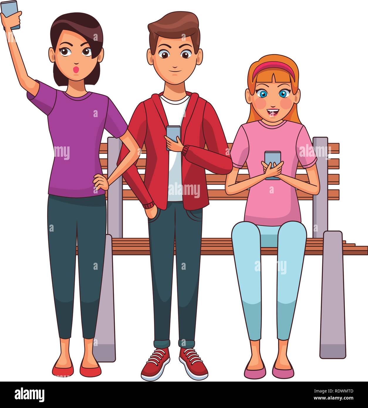 group of friends cartoon Stock Vector Image & Art - Alamy