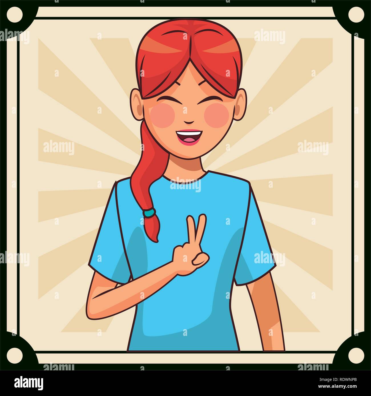 young woman cartoon Stock Vector Image & Art - Alamy