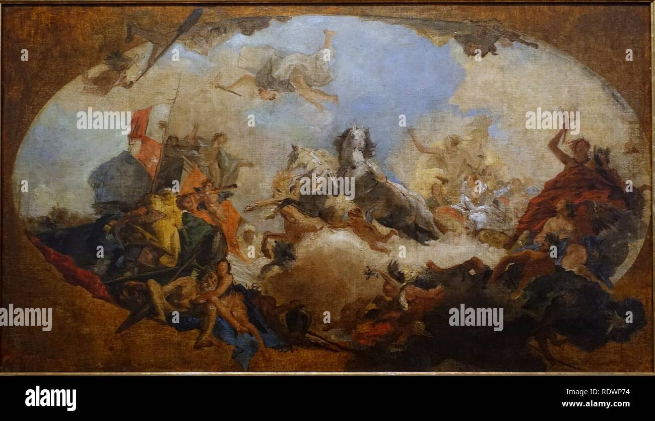 Apollo leads Beatrice of Burgundy as a bride to Frederick I, Holy Roman ...