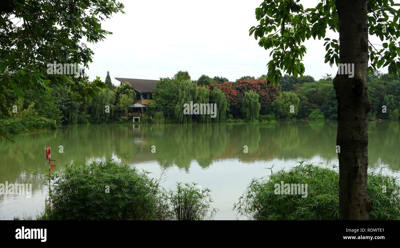 Approach to the Du Fu Thatched Cottage - Chengdu, Sichuan, China Stock ...