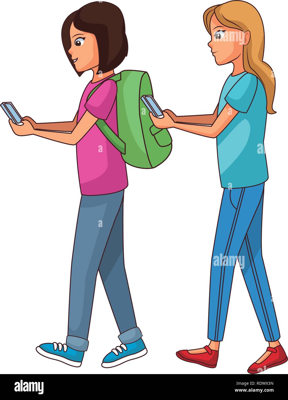 young women chatting cartoon Stock Vector Image & Art - Alamy