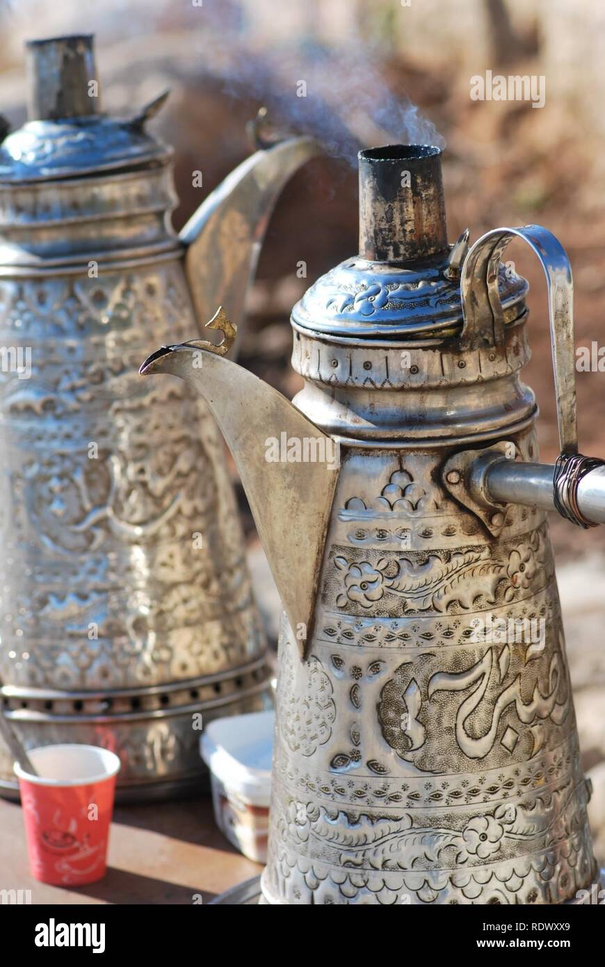 Arabic dallah (coffee pot Stock Photo - Alamy