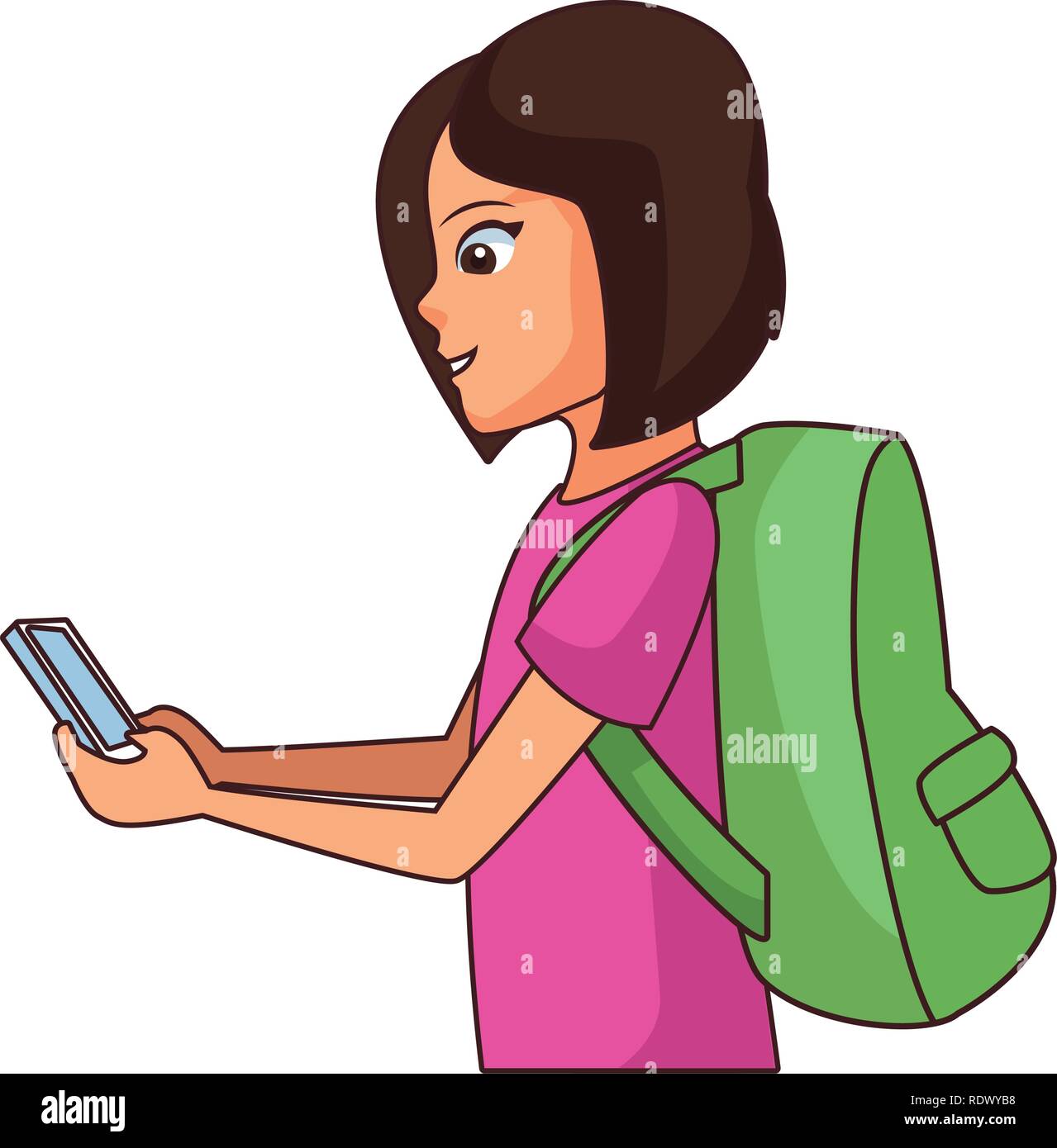 young woman chatting cartoon Stock Vector Image & Art - Alamy