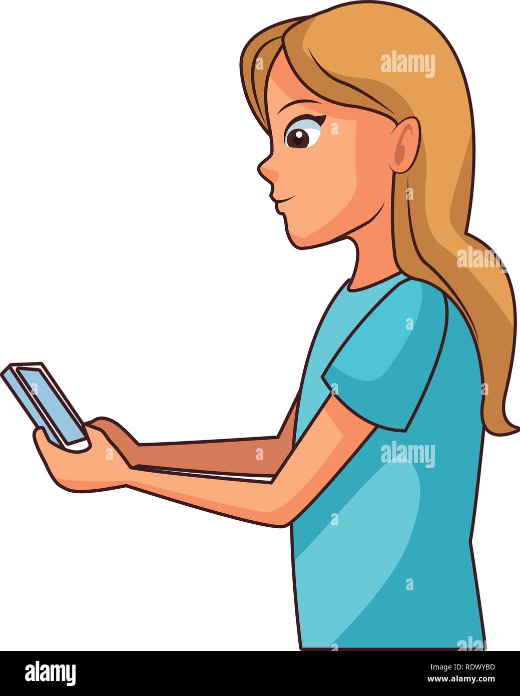 young woman chatting cartoon Stock Vector Image & Art - Alamy