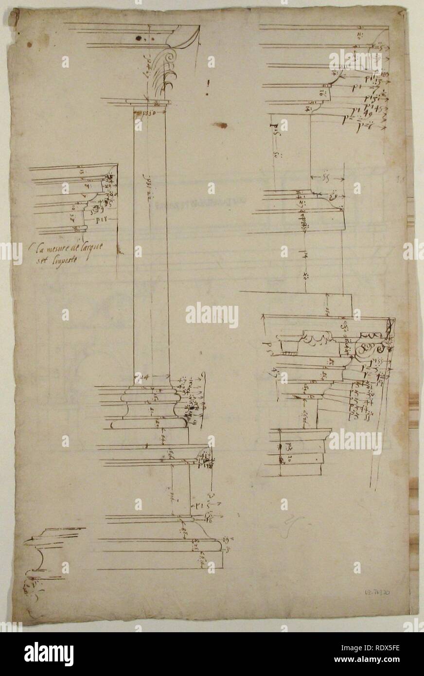 Arch of Constantine, elev, partial plan (recto) Arch of Constantine ...