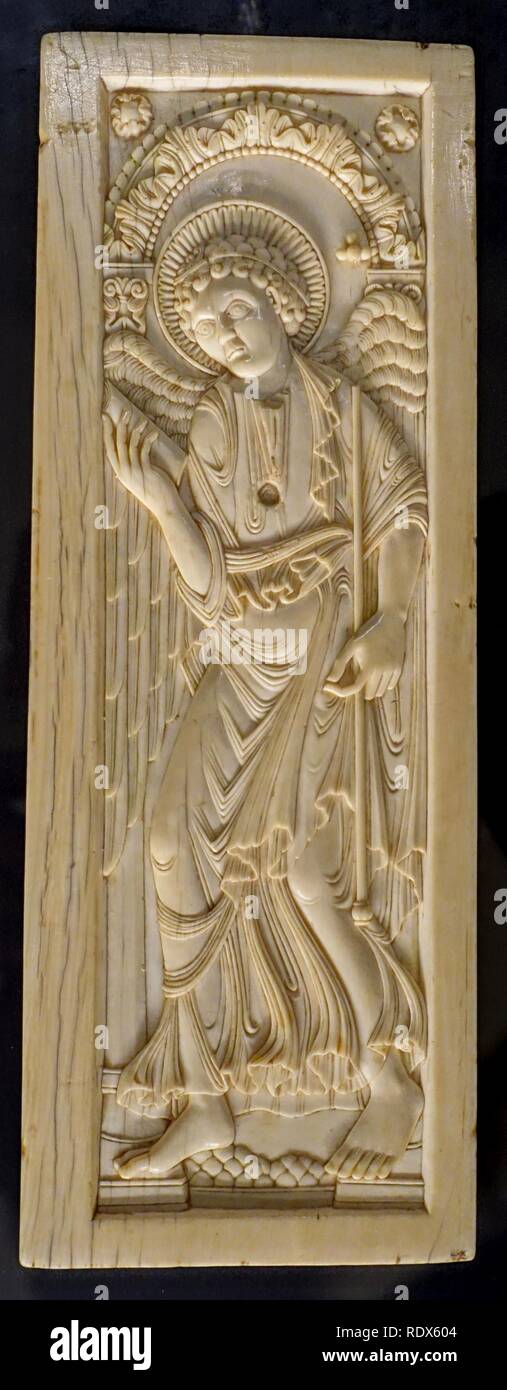 Archangel, Germany, early 1100s, ivory - Hessisches Landes Stock Photo ...