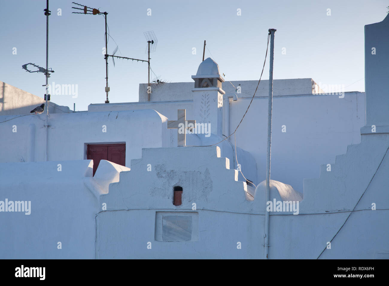 minimalist greek church detail Stock Photo - Alamy
