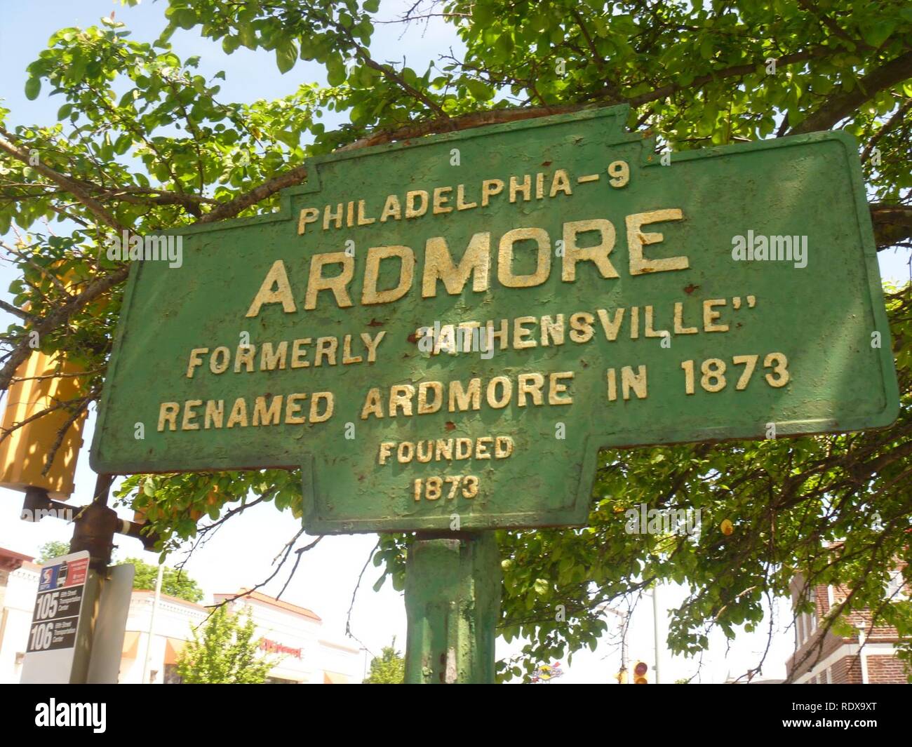 Ardmore, PA Keystone Marker 1 Stock Photo - Alamy