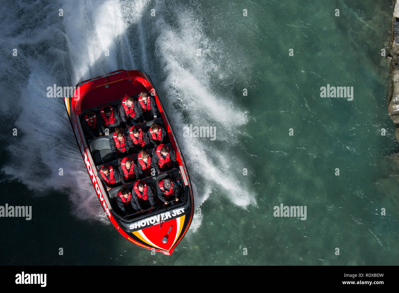 Images of an adventure jet boating ride with the Shotover Jet on the ...