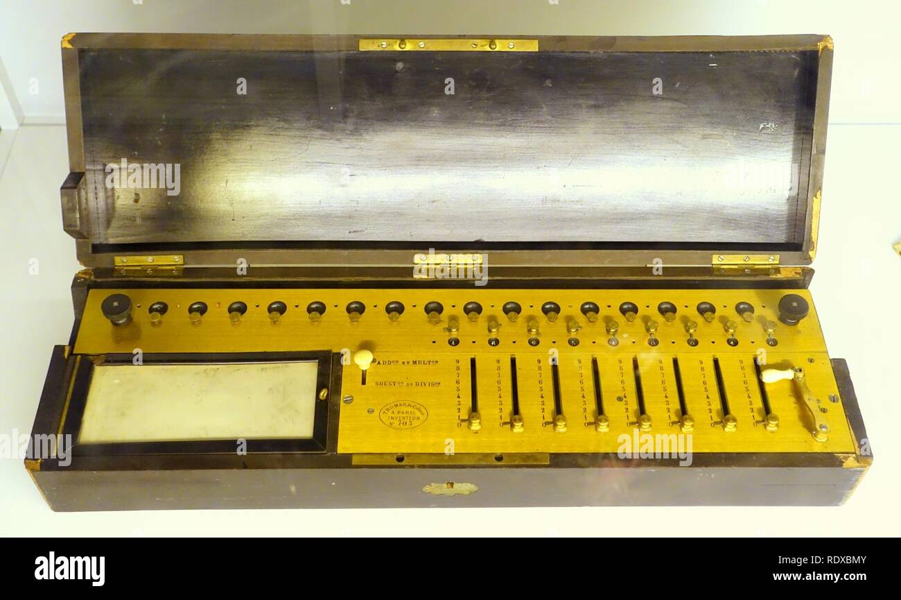 Arithmometre, designed by Charles Xavier Thomas, c. 1820, for the four ...